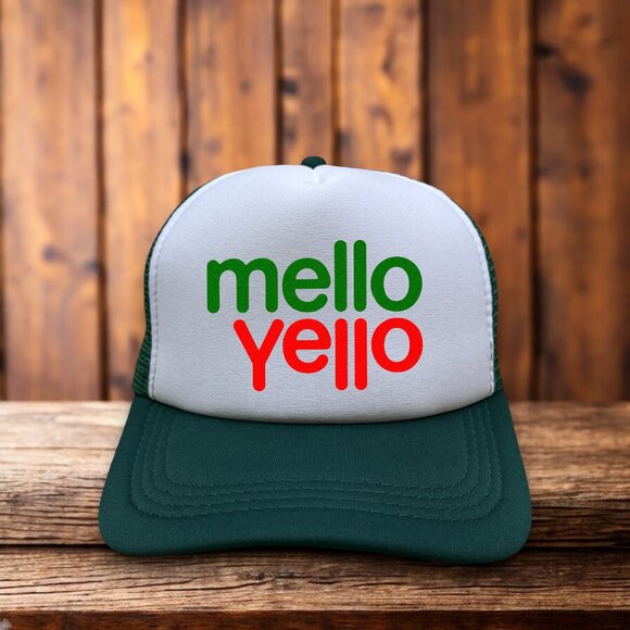 Unbranded | Accessories | Mello Yello Mens Trucker Hat Green Snapback Yellow Soda Pop Retro ...